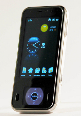 3.5G Windows Mobile PDA phone with two touch panels